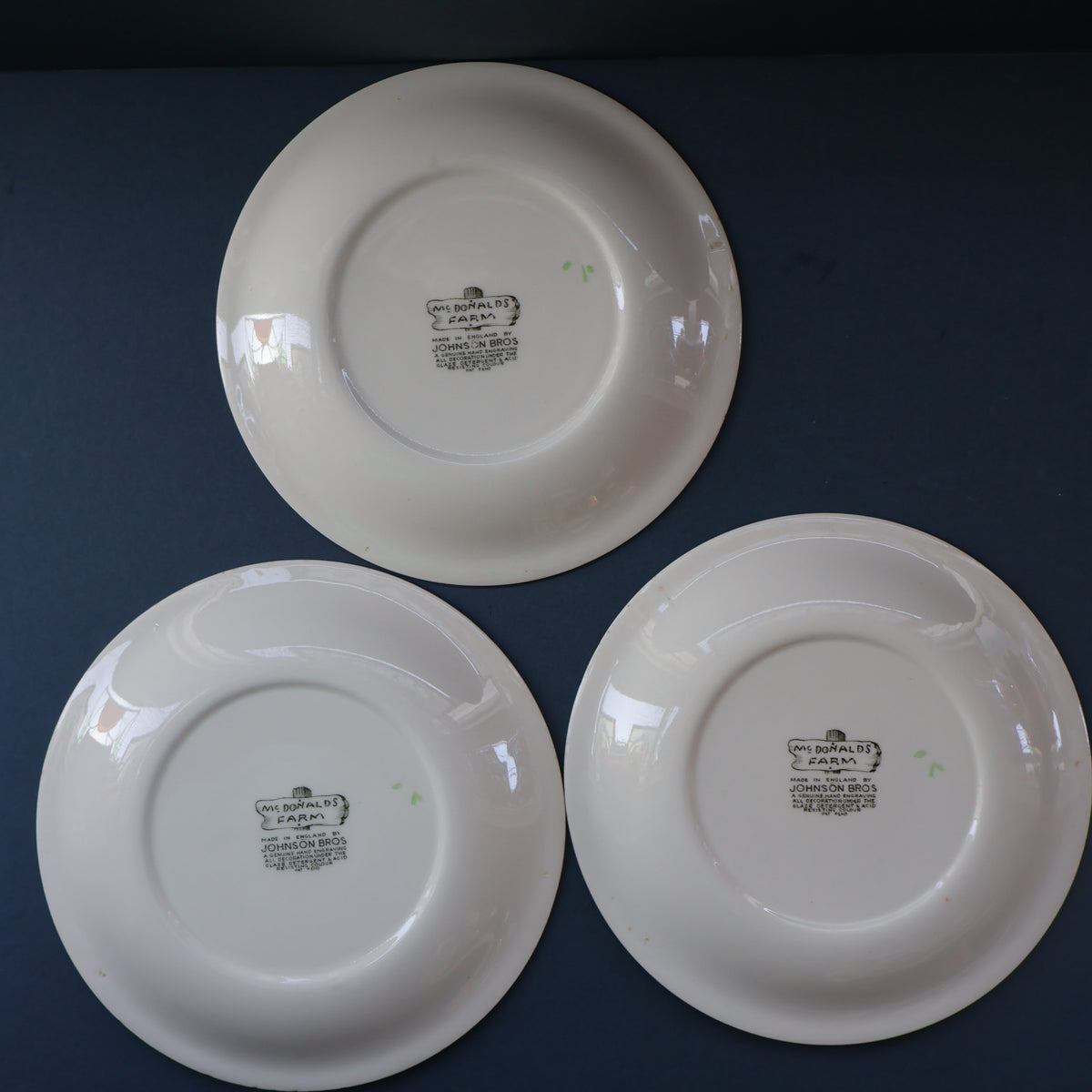 1950s OLD MACDONALD'S FARM Three Side Plates. Johnson Brothers Rare De ...
