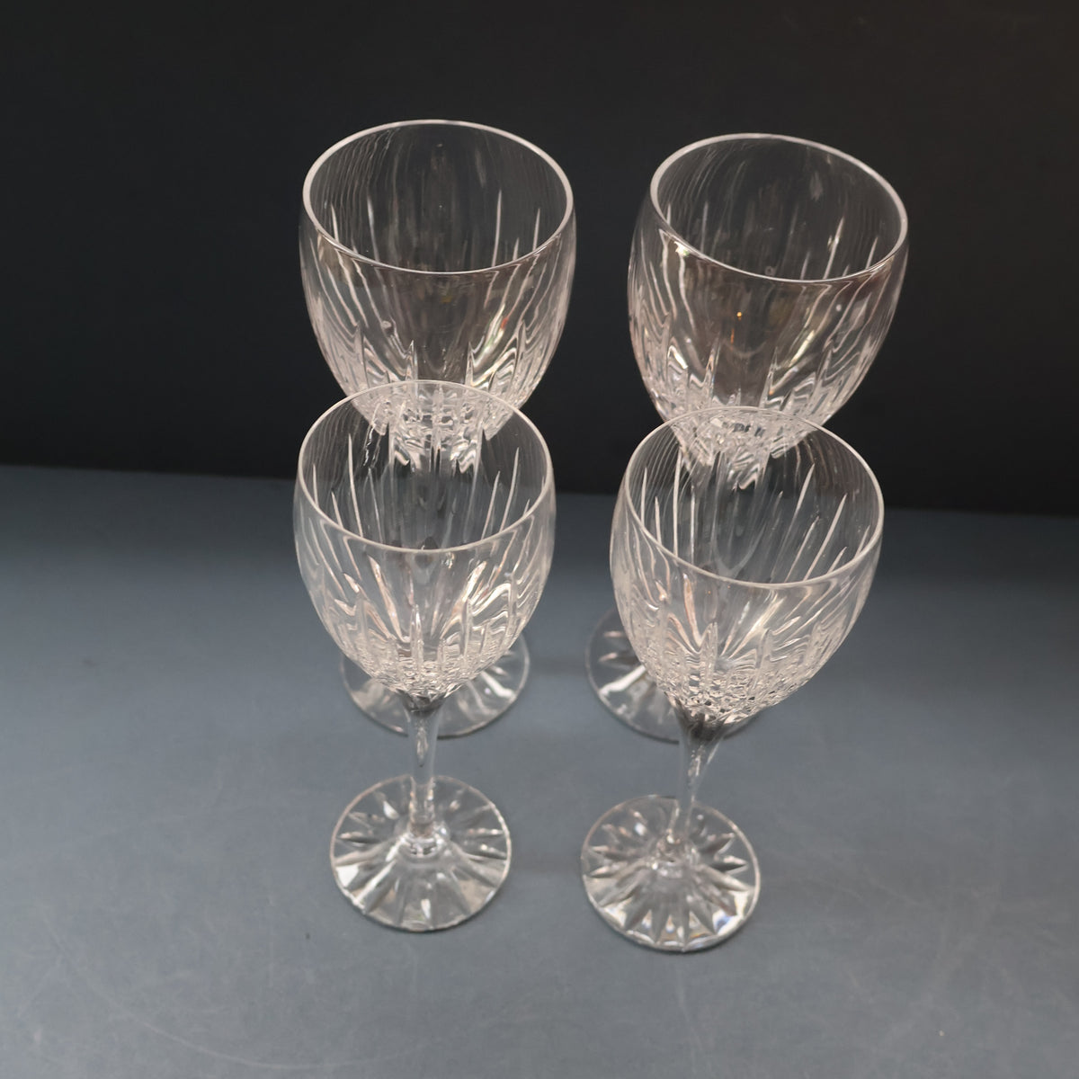 FOUR GLASSES: Vintage Edinburgh Crystal Glasses. SYMPHONY PATTERN. Two ...
