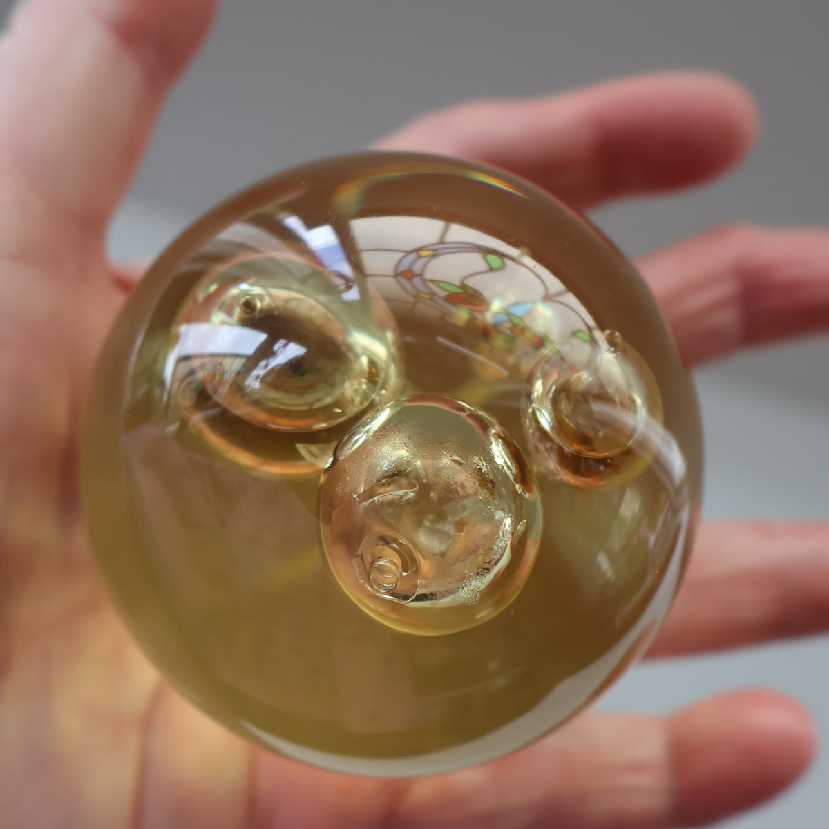 Vintage MIDTON CRAFTS 1970s SCOTTISH Acrylic Paperweight with Bubble I ...