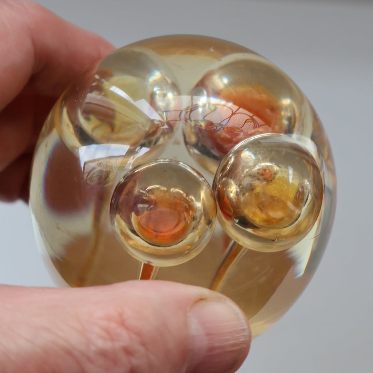 Vintage MIDTON CRAFTS 1970s SCOTTISH Acrylic Paperweight with Bubble I ...