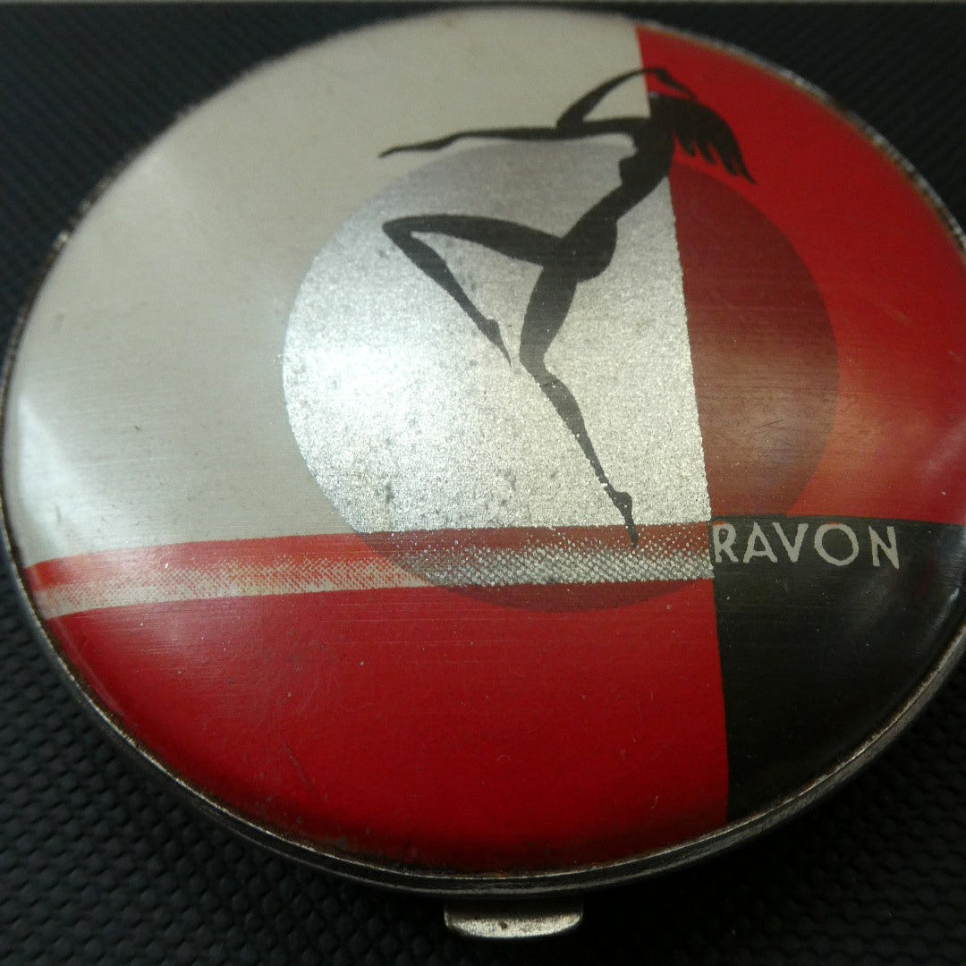 Rare 1930s ART DECO Miniature Powder Compact by RAVON / CUSSONS. Danci ...