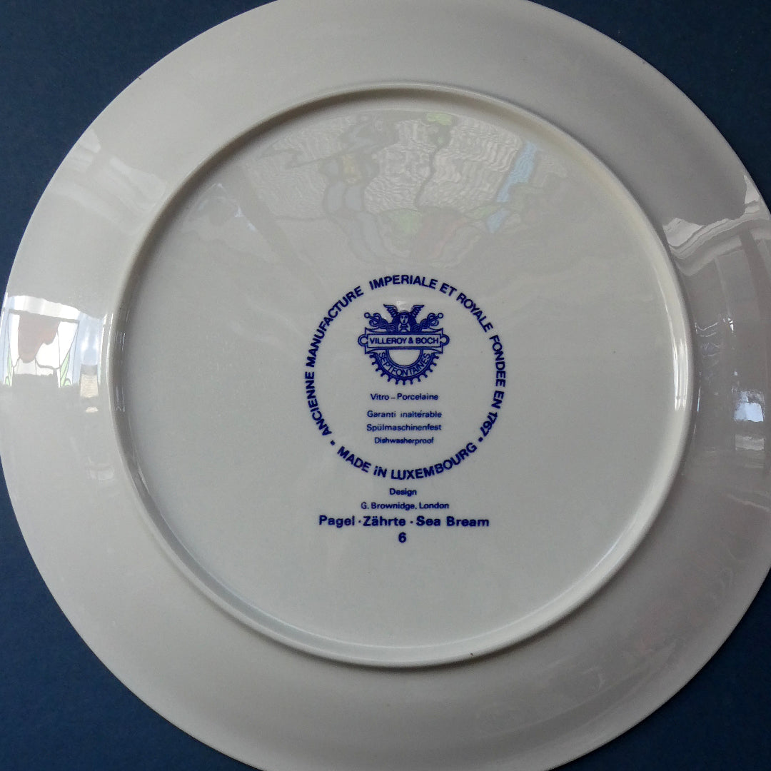VILLEROY & BOCH. Fish Plate from the Atlantic Range. No 6: The Sea Bre ...