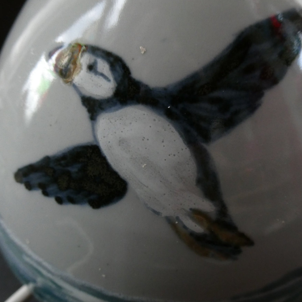 SCOTTISH POTTERY. Pre-Loved HIGHLAND STONEWARE Table Lamp with Beautif ...