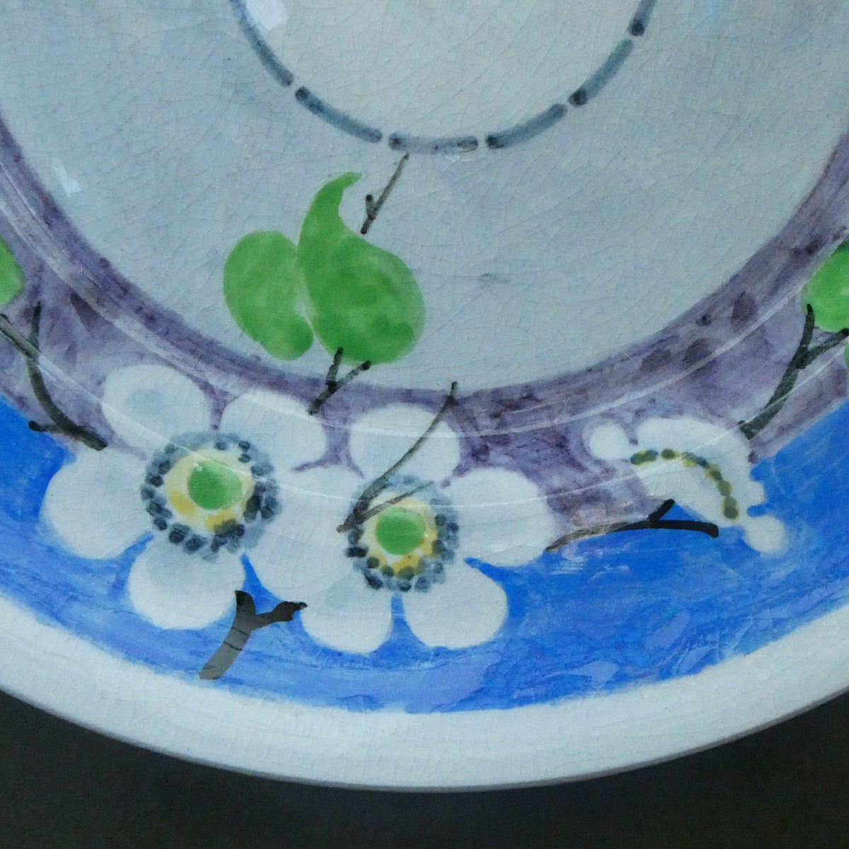 SCOTTISH POTTERY. SET OF SIX 1920s Mak Merry Hand-Painted Dessert Plat ...