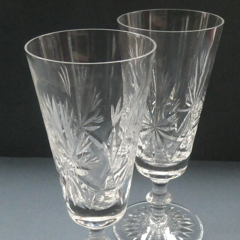 Vintage Edinburgh Crystal CHAMPAGNE FLUTES. STAR OF EDINBURGH Pattern ...