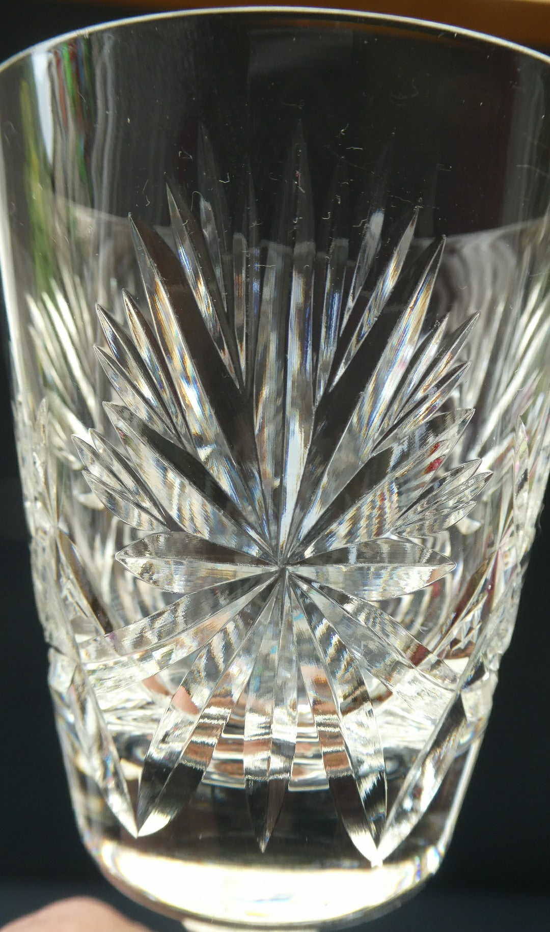 Vintage PAIR Edinburgh Crystal HOCK Wine Glasses. STAR OF EDINBURGH Pa ...