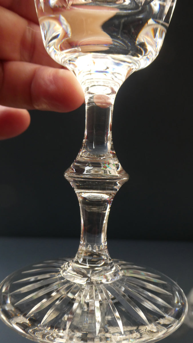 Vintage PAIR Edinburgh Crystal HOCK Wine Glasses. STAR OF EDINBURGH Pa ...