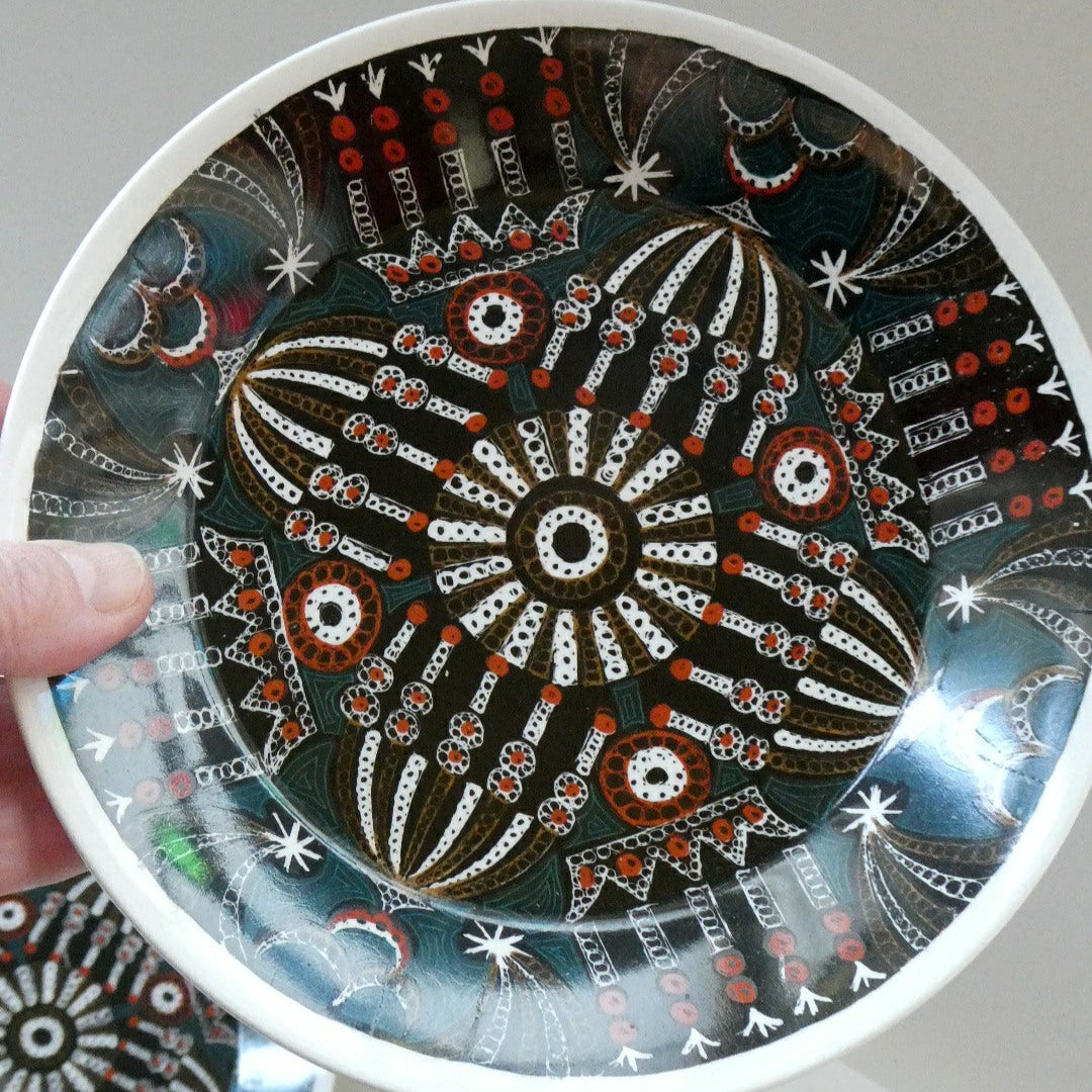 Vintage 1960s SET OF SIX Portmeirion Side Plates. MAGIC CITY Design. 7 ...