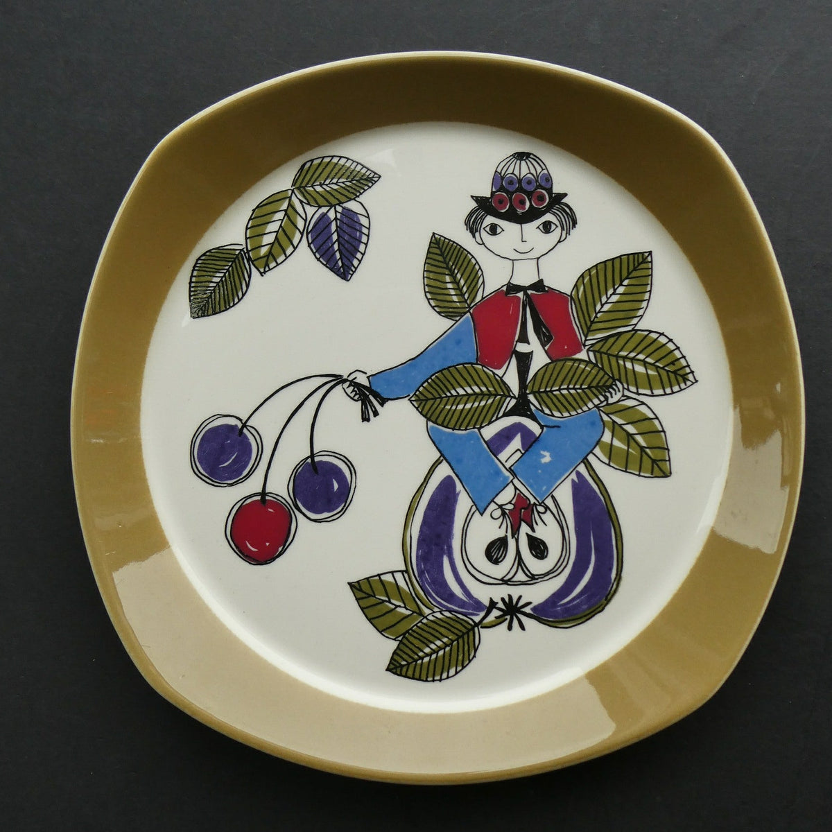 1960s NORWEGIAN PLATE by Figgjo Flint (Corsica Design) by Turi Gramsta ...