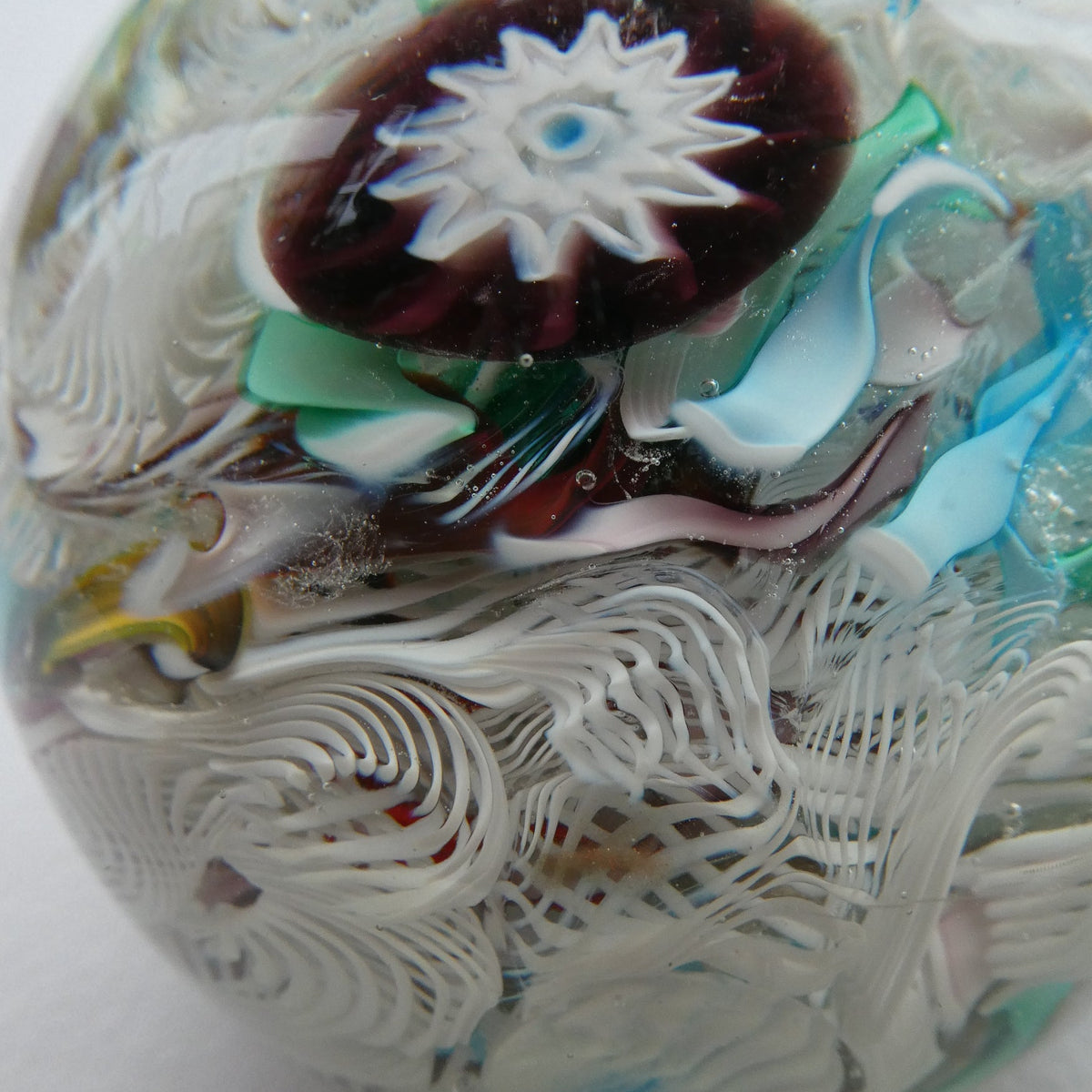 Vintage 1960s FRATELLI TOSO Paperweight; Large Millefiori Canes and Sc ...
