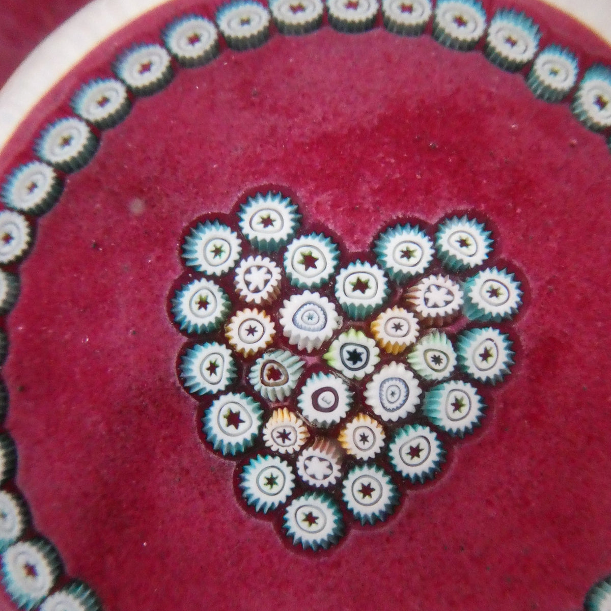 Vintage Caithness Paperweight (for Edinburgh Crystal). Heart Motif wit ...