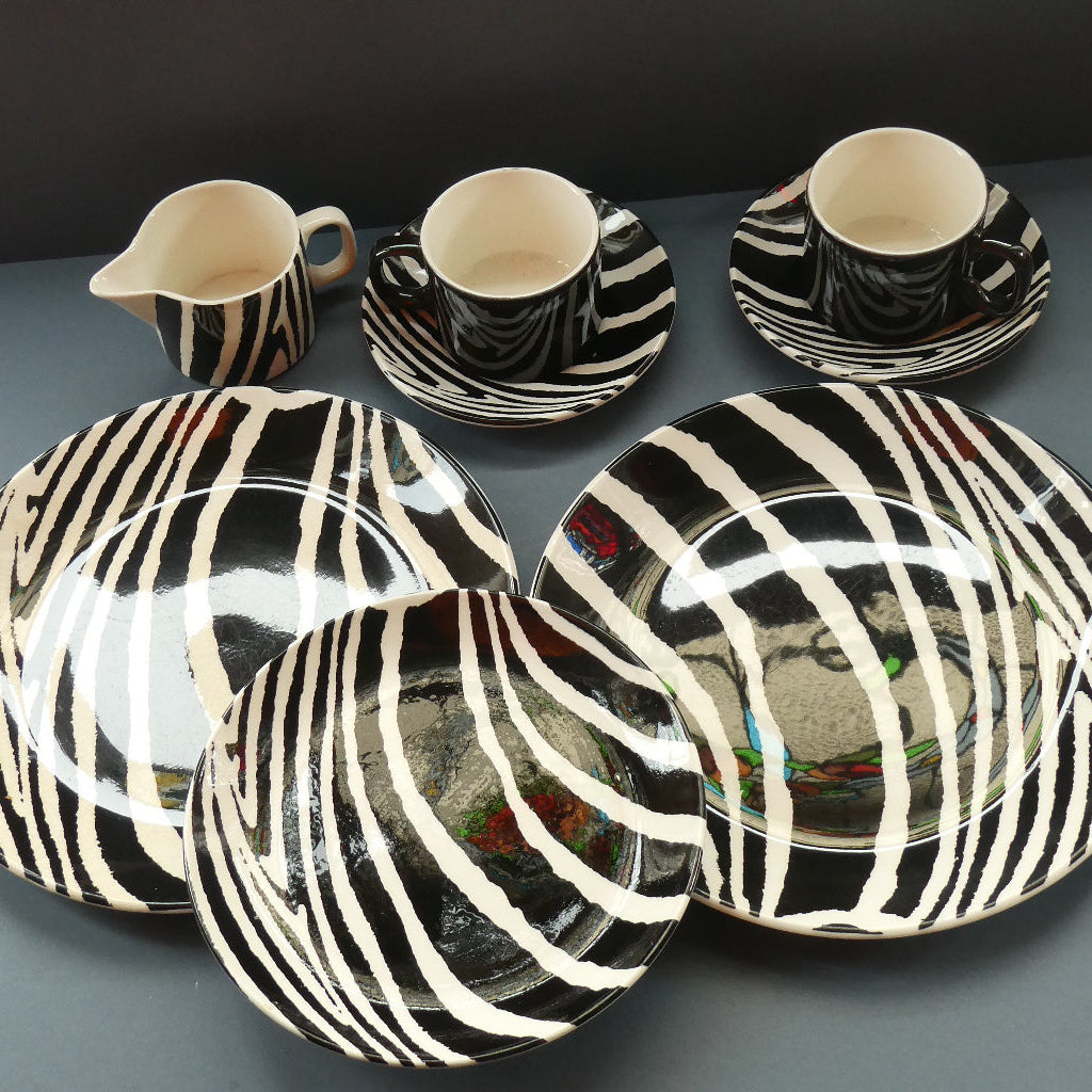 JOB LOT. Rare 1980s Midwinter Pattern "SAFARI" Zebra Stripes by Roy Mi ...