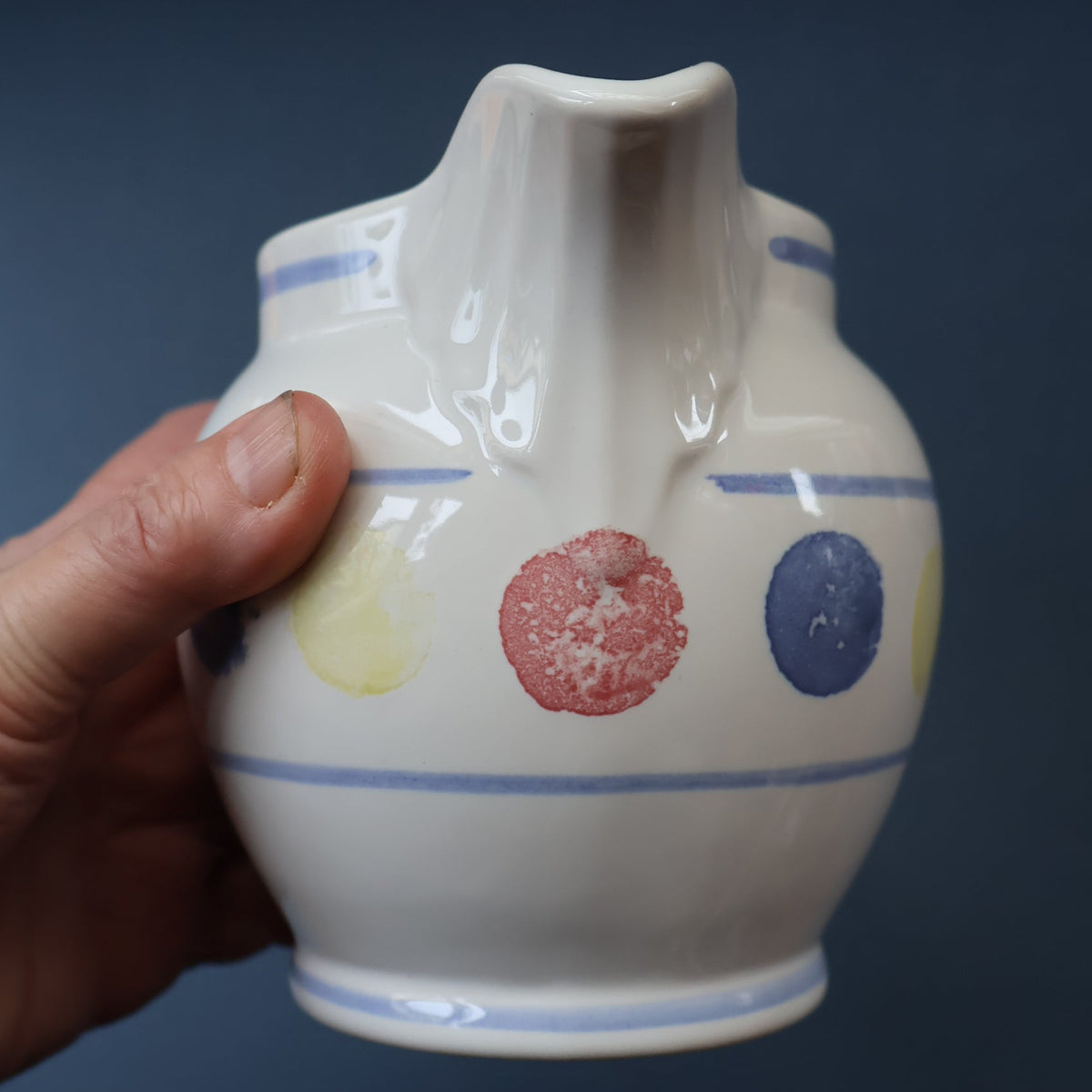 SCOTTISH POTTERY. 1980s Buchan Pottery Large Jug. Decorated with the R ...