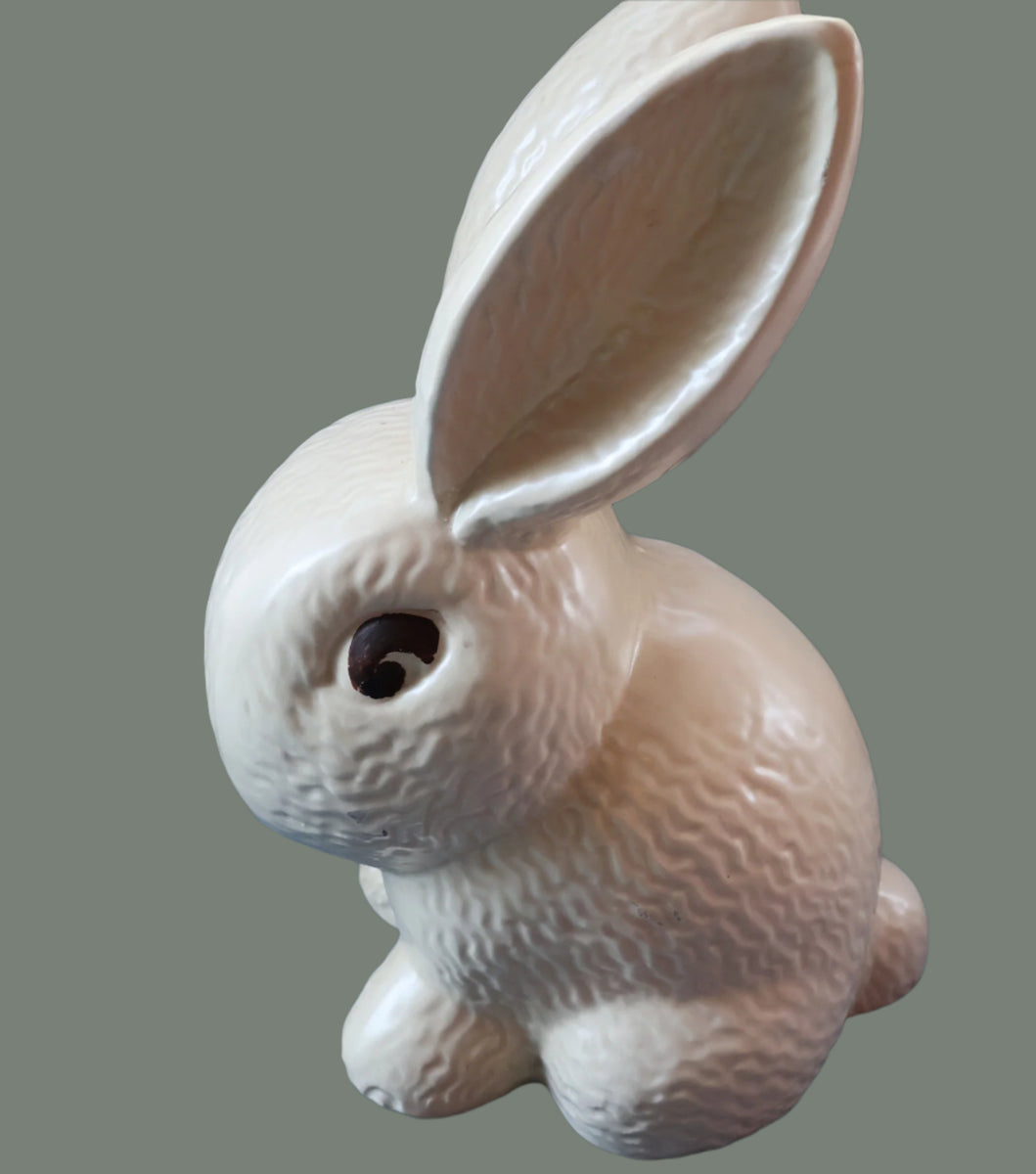 Rare MASSIVE 1950s Delcroft Pottery Beige Snub Nose Rabbit (in the man ...