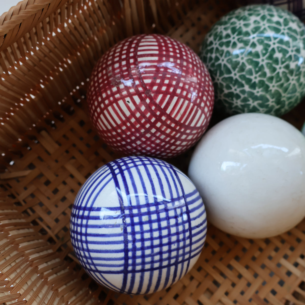 Fine Set of SIX Scottish Victorian Ceramic Carpet Bowls Plus the Elusi ...