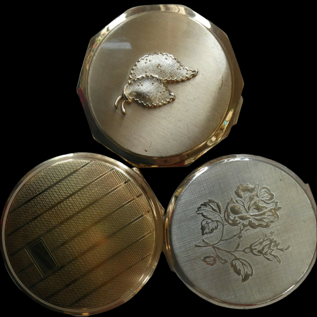 THREE Lovely Vintage Compacts. All 1960s Powder Compacts by Stratton ...