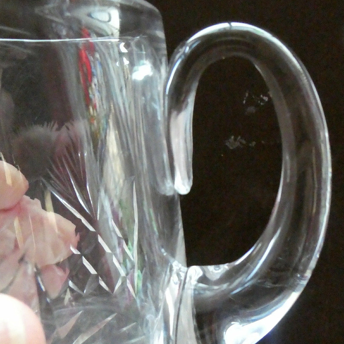 Small Edinburgh Crystal Whisky Water Jug or Cream Jug: IONA Pattern. 3 ...