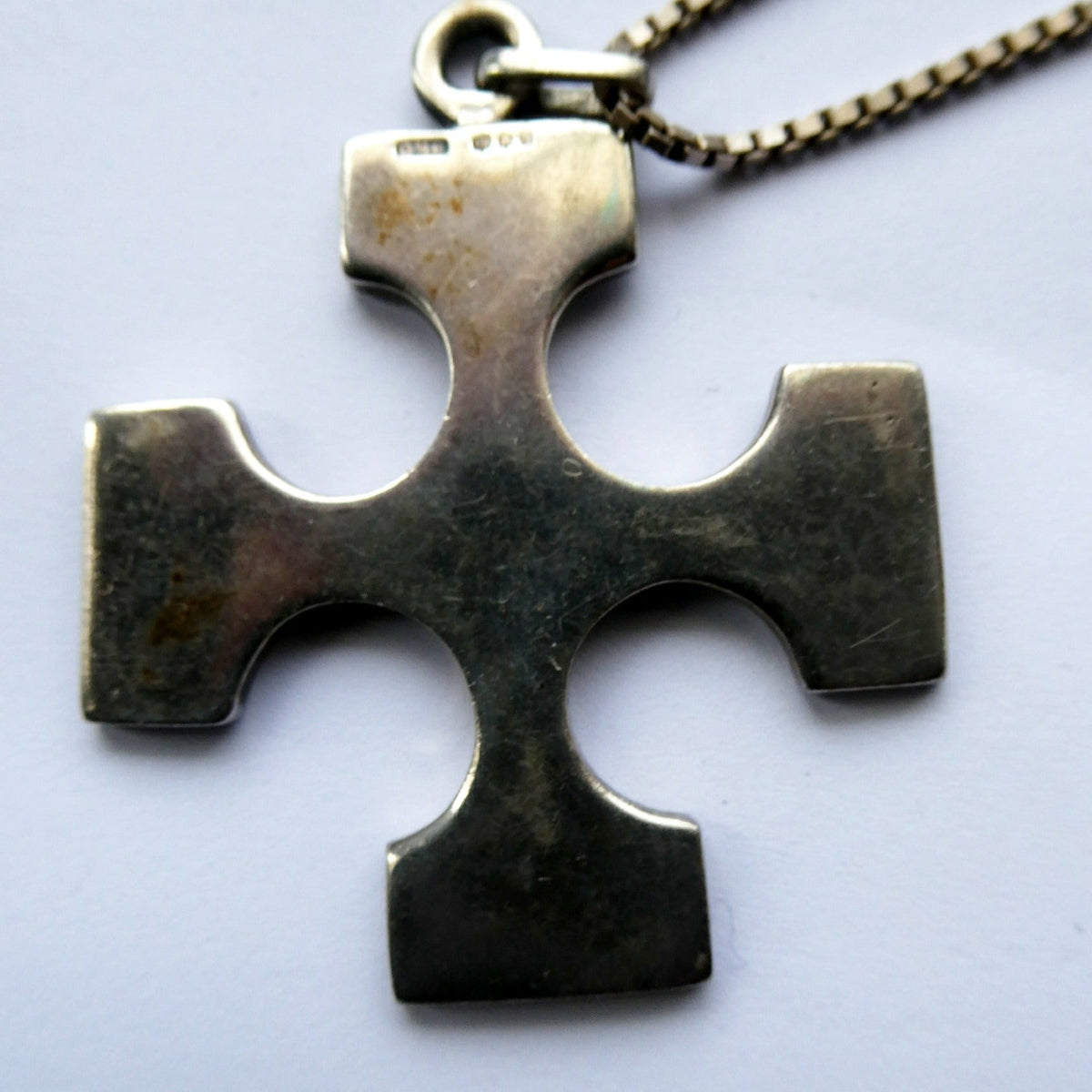 OLA GORIE. Hallmarked Scottish Silver Vintage 1970s Burrian Cross Pend ...