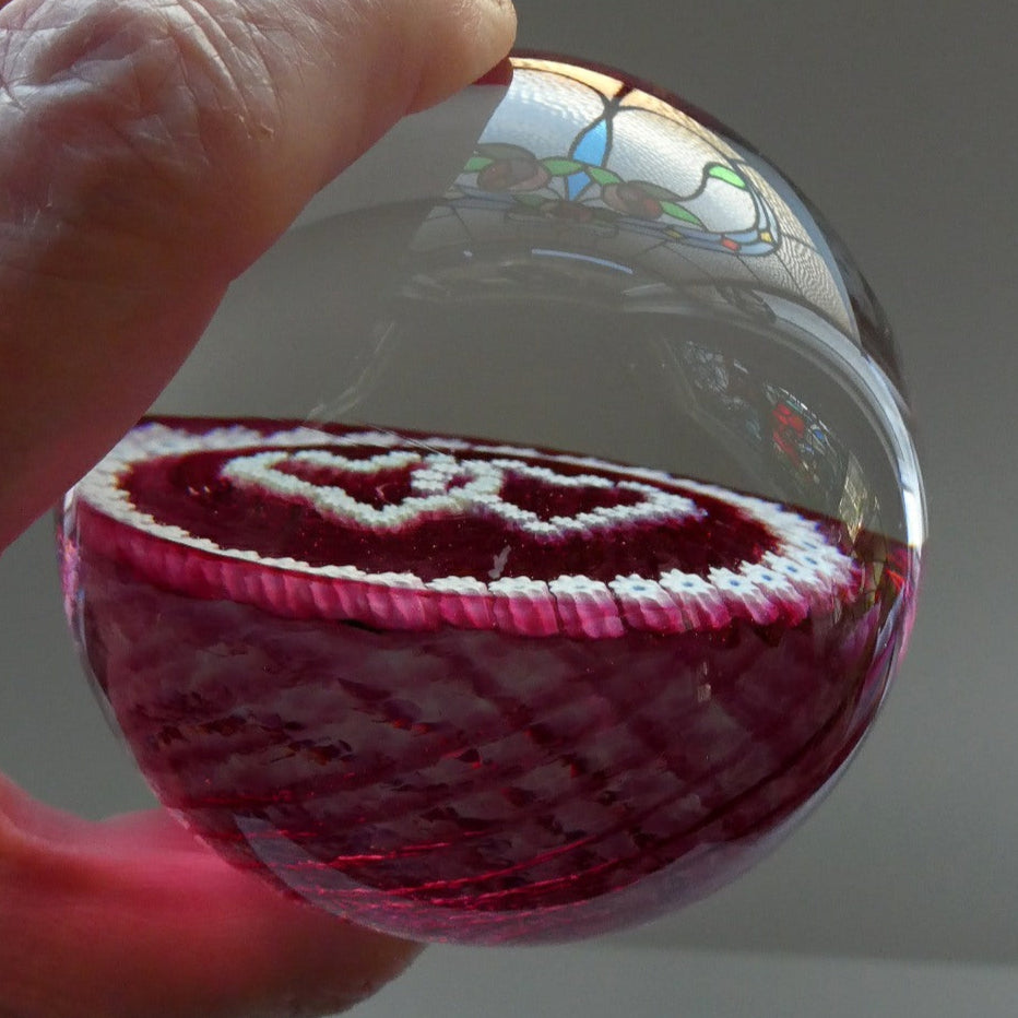 Vintage 1989 Caithness Paperweight. Double Heart or LUCKENBOOTH Motif ...