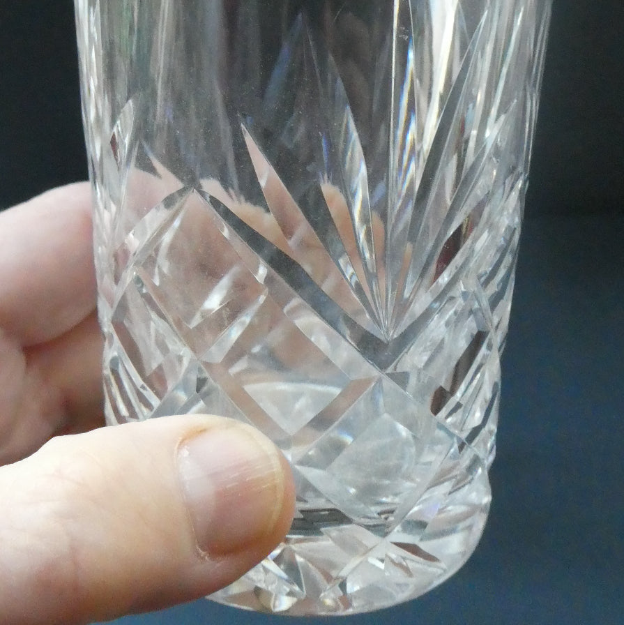 Pair of 1950s EDINBURGH CRYSTAL Tall OBAN Tumblers. Height 4 1/8 inche ...