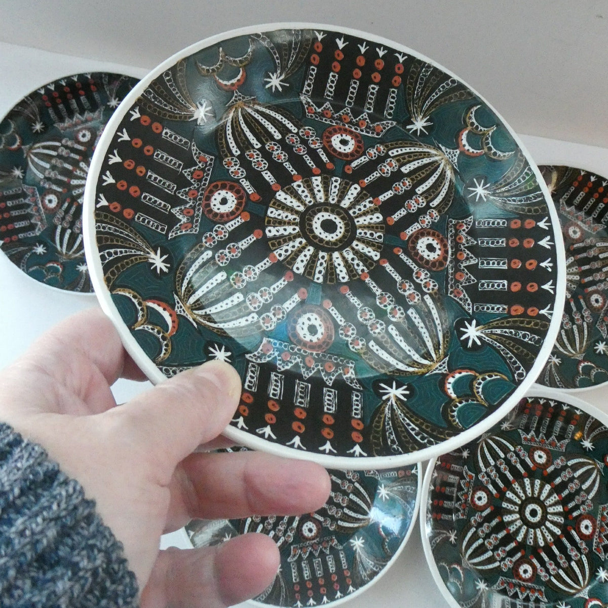 Vintage 1960s SET OF SIX Portmeirion Side Plates. MAGIC CITY Design. 7 ...