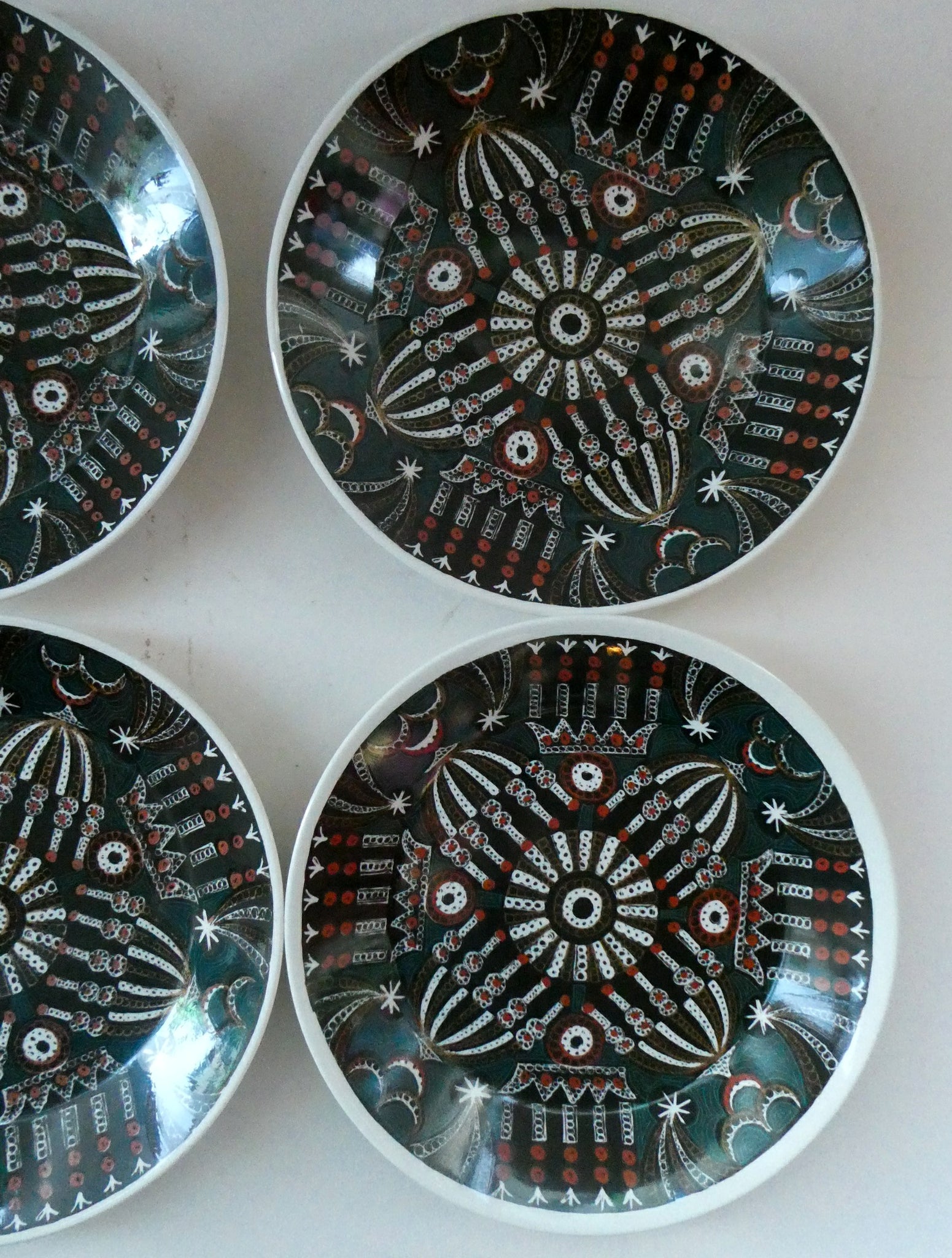 Vintage 1960s SET OF SIX Portmeirion Side Plates. MAGIC CITY Design. 7 ...
