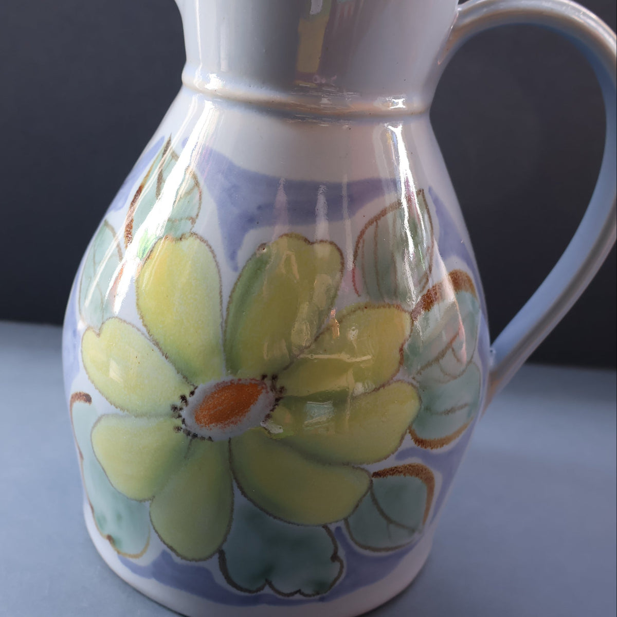 SCOTTISH POTTERY: 1950s Large BUCHAN Stoneware Jug. EDINBURGH Pattern ...