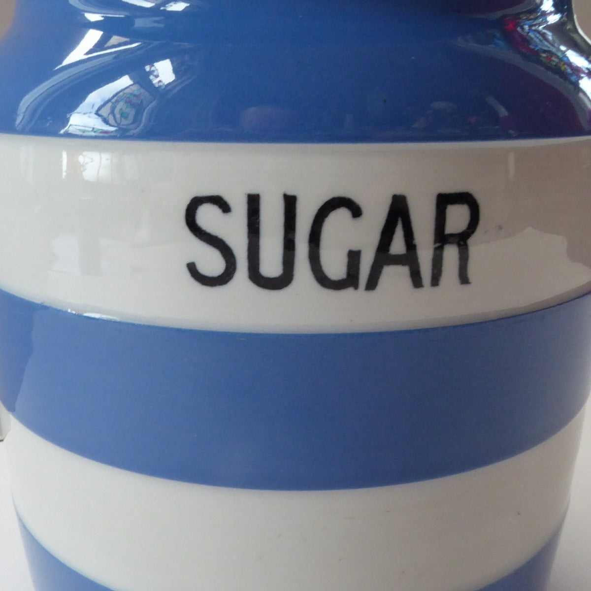 Very Large 1930s TG Green CORNISHWARE Lidded Storage Jar for Sugar. 8 ...