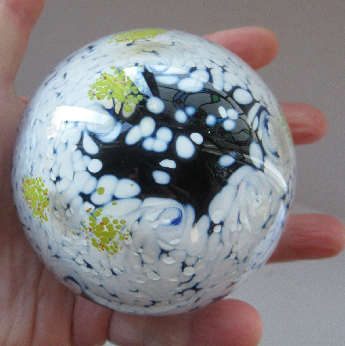 Vintage SCOTTISH CAITHNESS GLASS Paperweight. Entitled VAN GOGH Starry ...