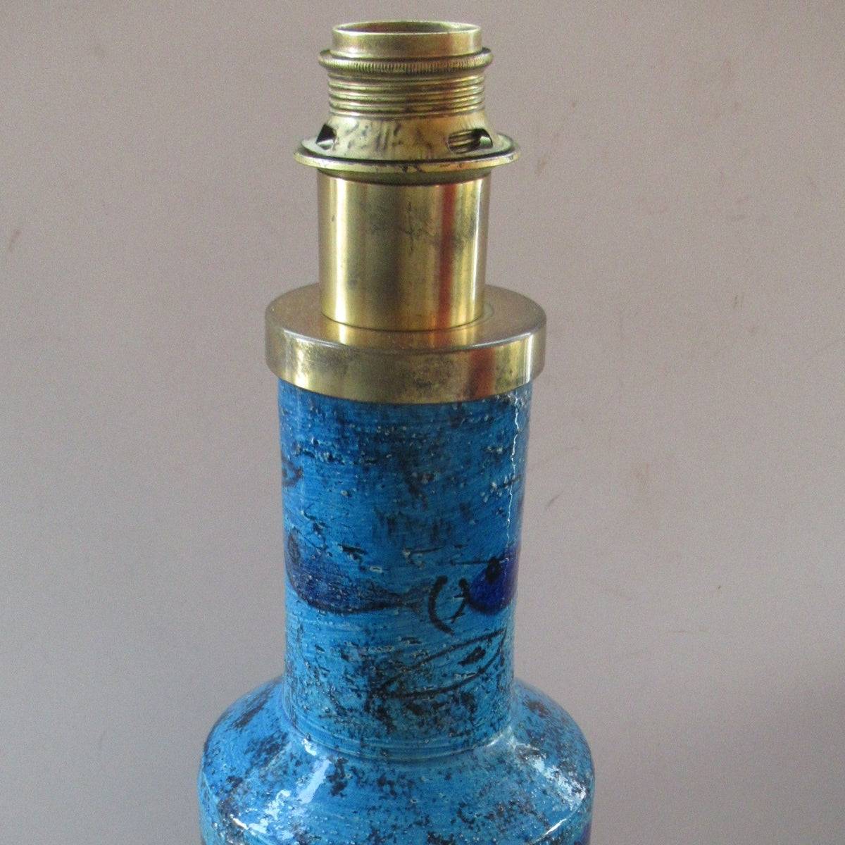 RARE Vintage BITOSSI Rimini Blu Studio Pottery Oblong Table Lamp Base ...