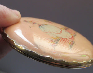 Unusual Vintage 1930s / 1940s Powder Compact. With Pink Celluloid Fini ...