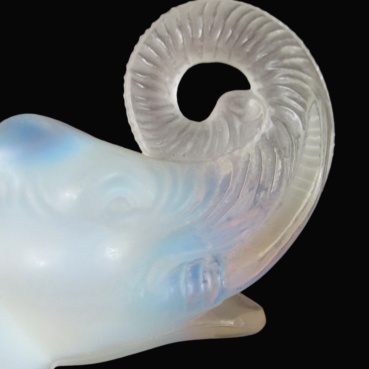Rare 1930s Moulded Glass JOBLING Opalescent Elephant with Raised Trunk ...