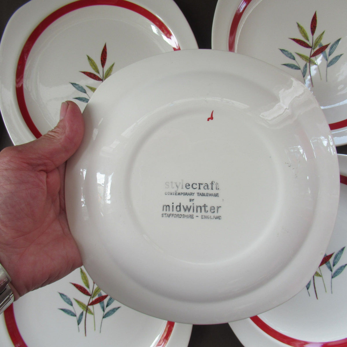 1950s MIDWINTER Set of SIX Dessert Plates. Collectable HAWAII PATTERN ...