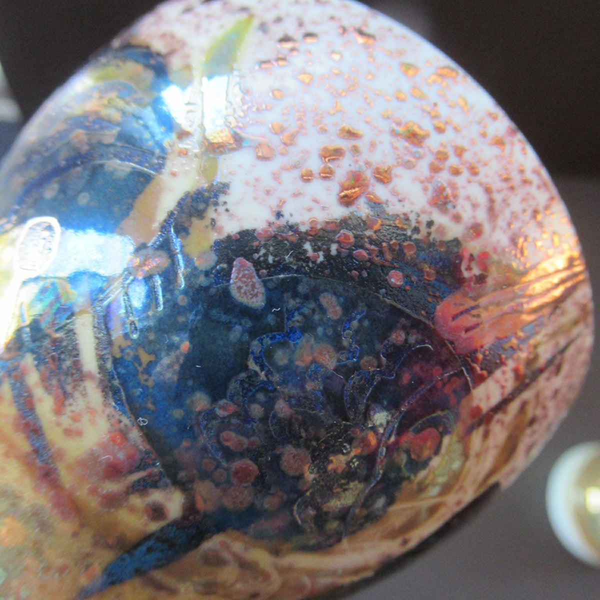 SCOTTISH POTTERY. Margery Clinton Lustre Glaze GOBLET with Unusual Ang ...