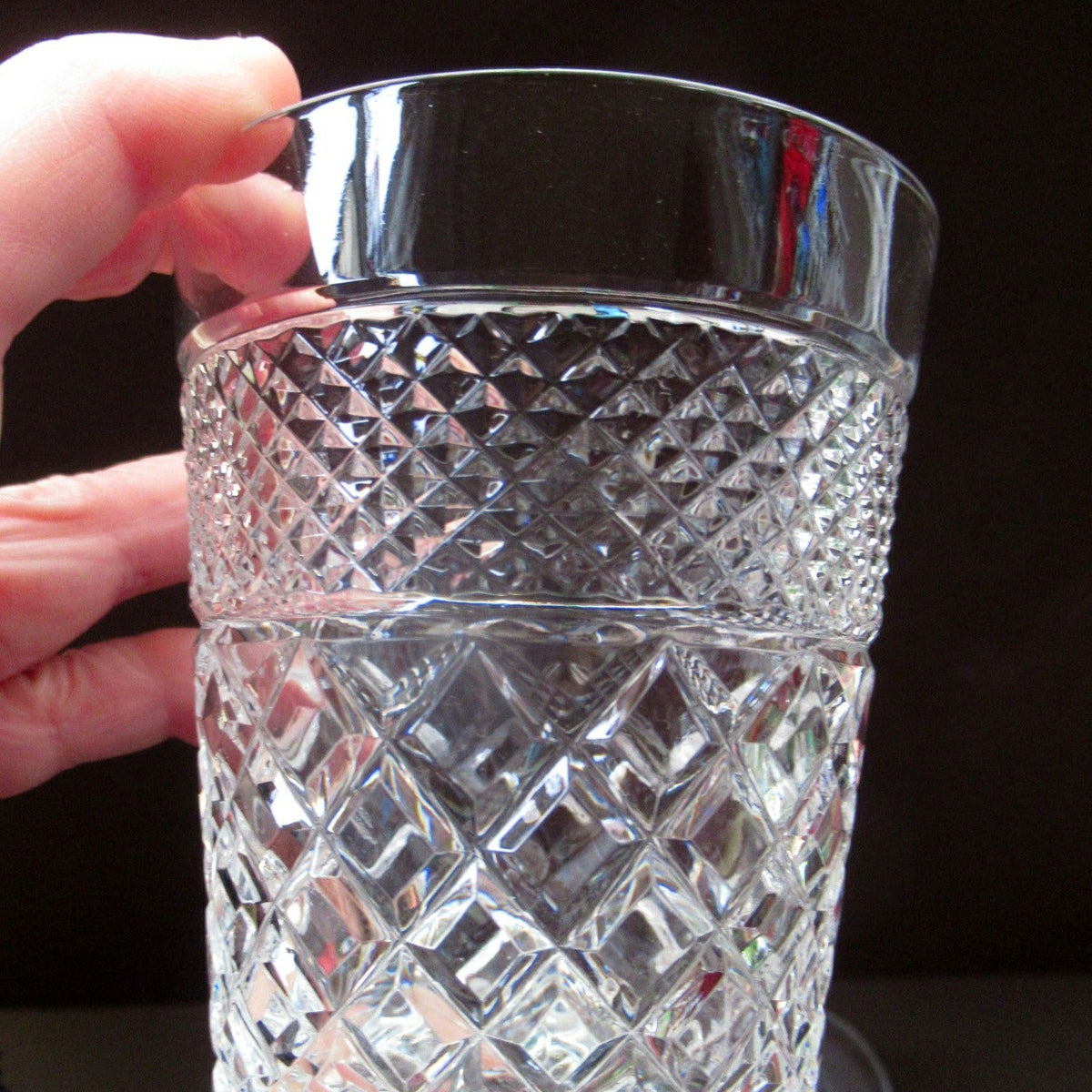 Set of FOUR Vintage STUART Crystal Whisky Glasses or Tumblers. Possibl ...