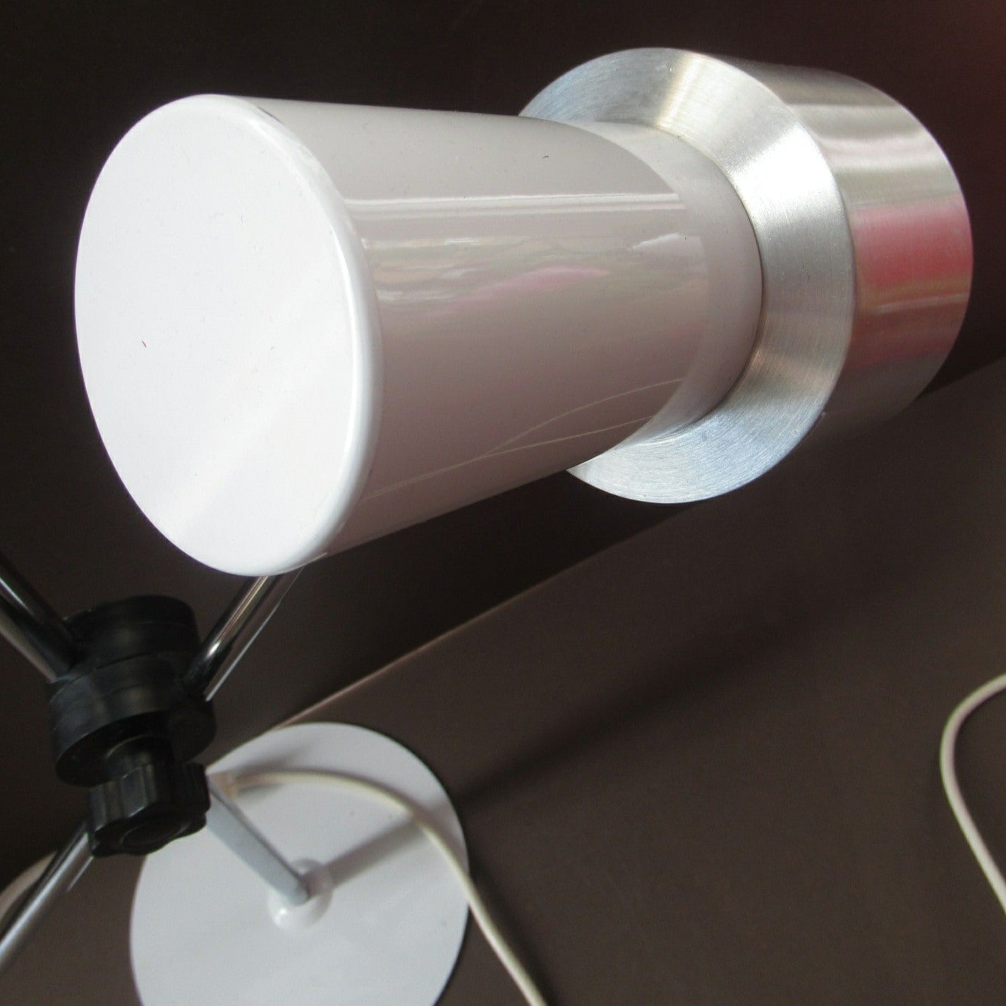 1960s / 1970s ITALIAN Adjustable Table Lamp or Desk Lamp by PROVA. Whi ...