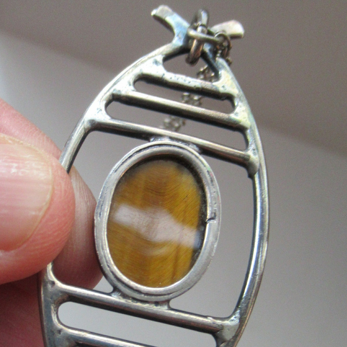 Vintage Sterling Silver DESIGNER Scottish Necklace Pendant; Edinburgh ...