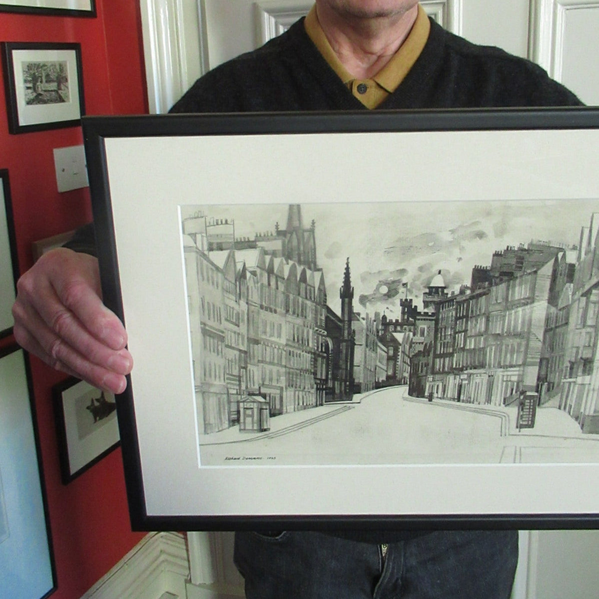 SCOTTISH ART. Original 1960s Pen & Ink Drawing by Richard Demarco. Vie ...