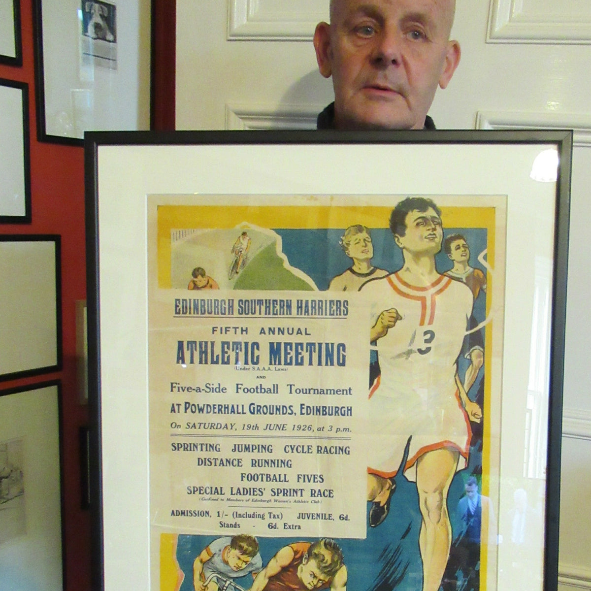 RARE. Vintage SCOTTISH ATHLETICS POSTER. Edinburgh Southern Harriers I ...