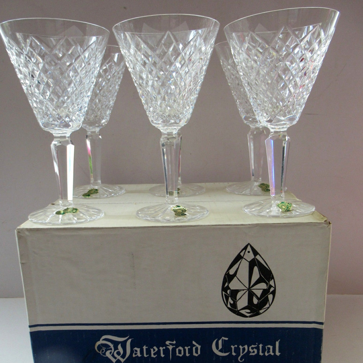 Vintage Waterford Crystal TEMPLEMORE Large Goblets or Red Wine Stemmed ...