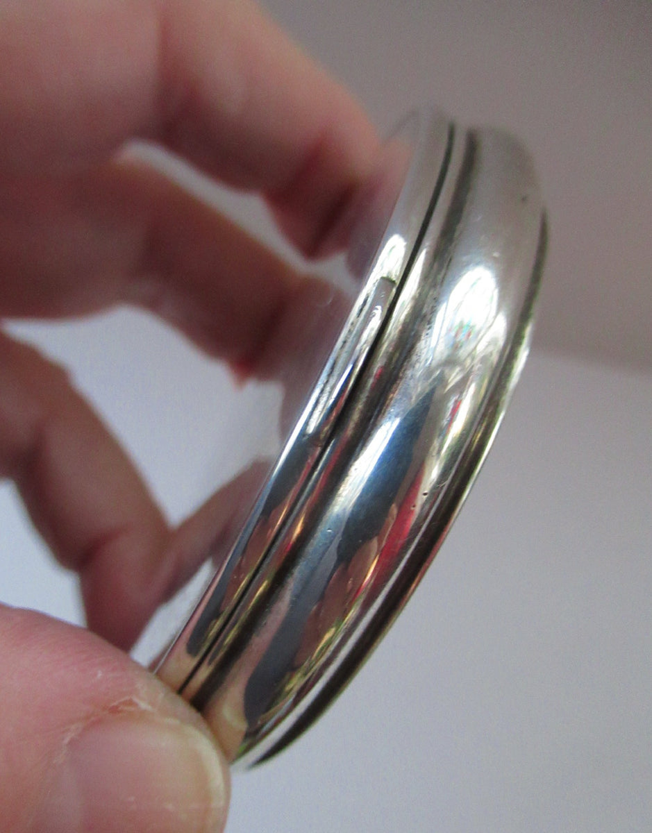 1920s SOLID SILVER Vintage Powder Compact. Birmingham Hallmark for 192 ...