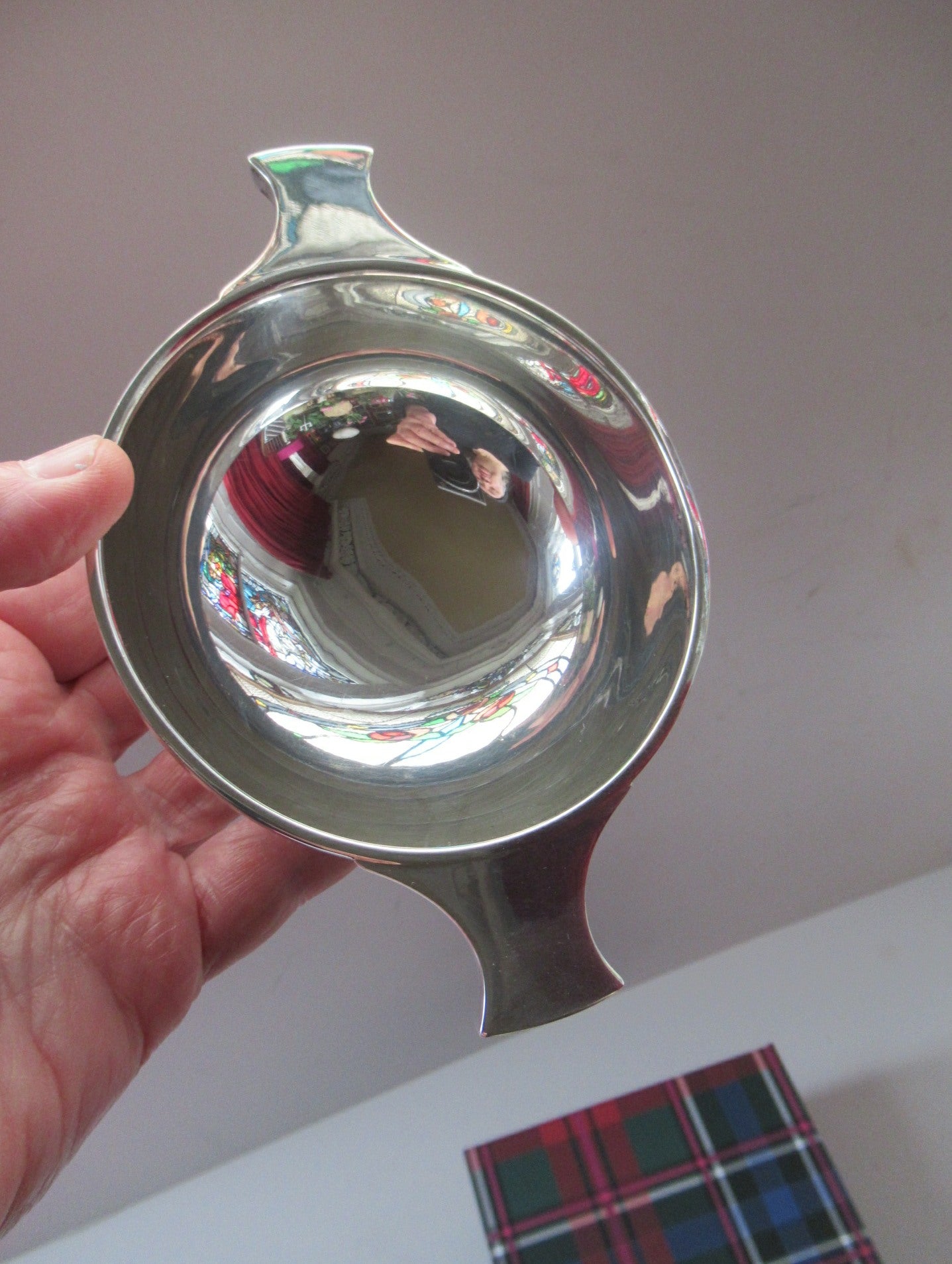 1930s Vintage SOLID SILVER Twin-Handled Drinking Quaich. No inscriptio ...