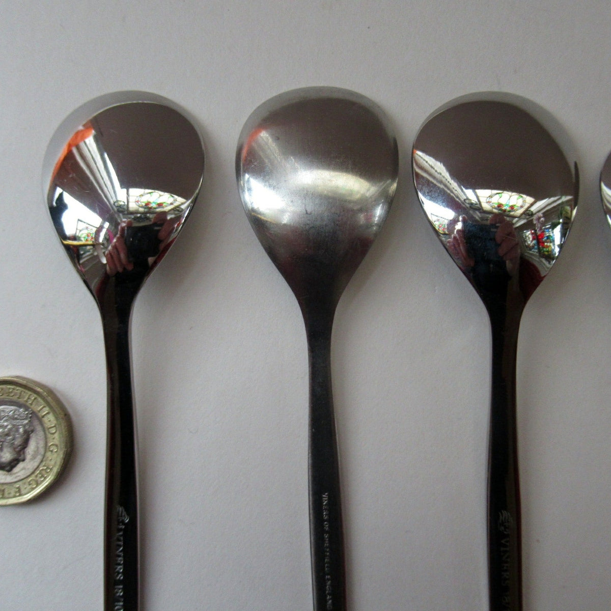 GERALD BENNEY for Viners, Sheffield. Studio Pattern. Set of TEASPOONS ...
