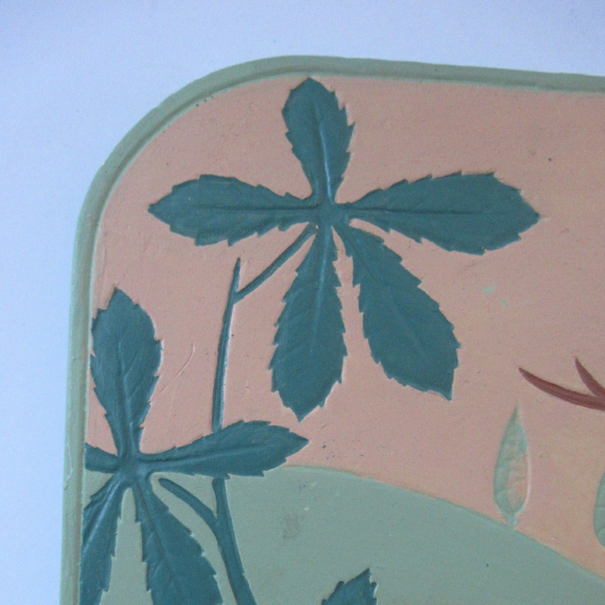 ORIGINAL 1930s Art Deco Plaster Wall Plaque. Hand Painted Image of a R ...