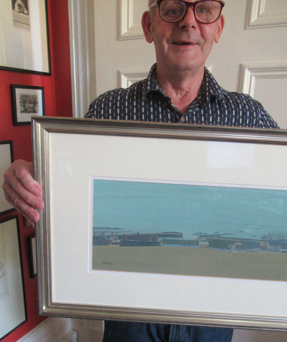 SCOTTISH ART. Stunning Vintage Panoramic Gouache by Irene HALLIDAY. Jo ...