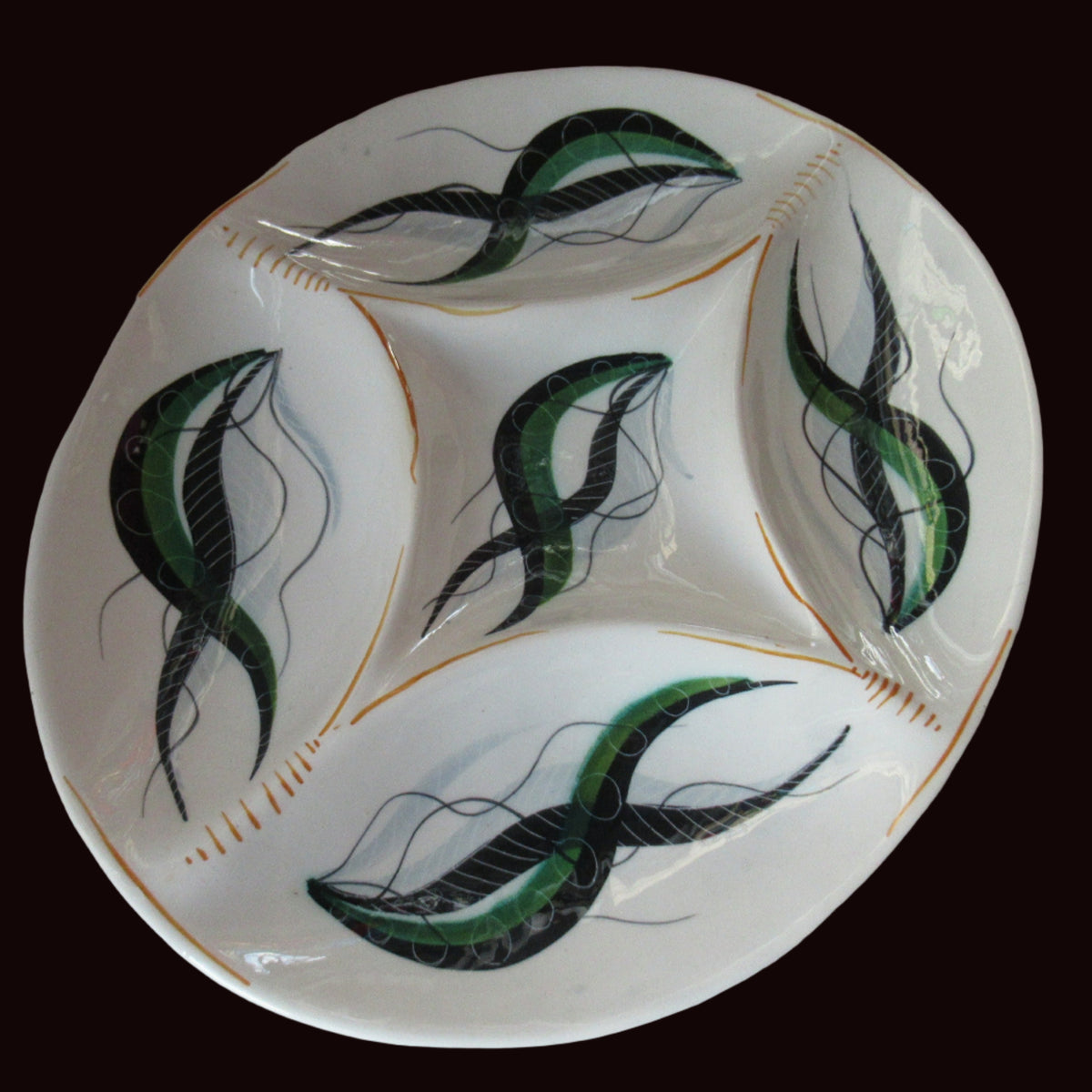 LARGE Vintage 1950s ITALIAN POTTERY Serving Platter - with Hand Painte ...