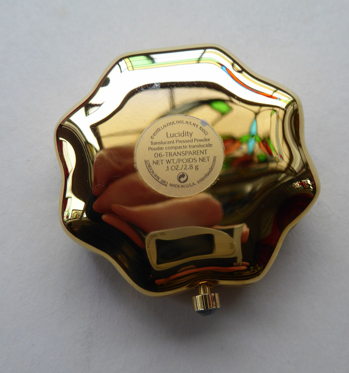 Adorable ESTEE LAUDER Miniature Pressed Powder Compact. Rarer Abstract ...