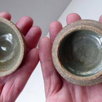 STUDIO POTTERY: Jason Wason by Cute Little Lidded Pot with 1970s Impre ...