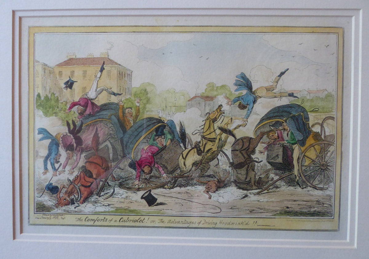 Original FRAMED 1835 Antique GEORGIAN Satirical Print / Etching by Geo ...