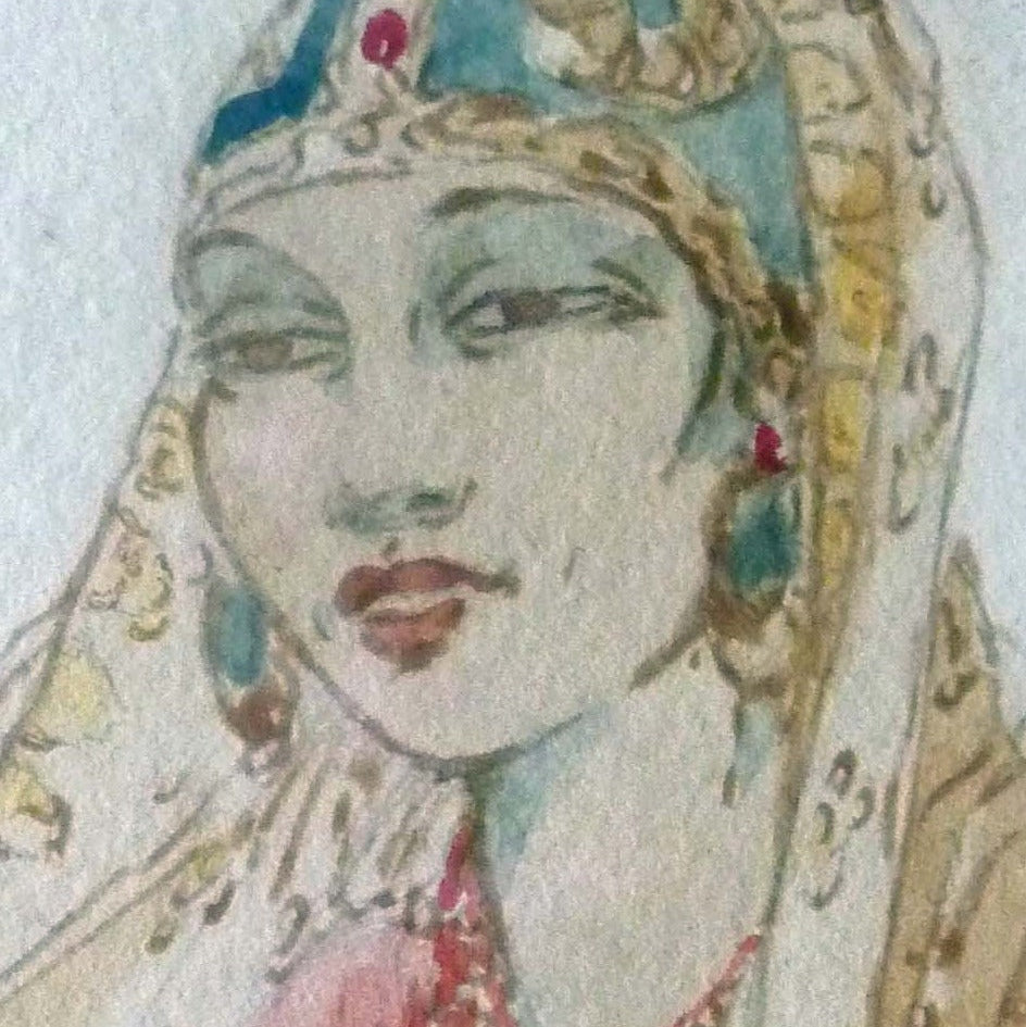 Elyse Ashe Lord (1900 - 1971). Rare 1930s LARGE Original Watercolour P ...